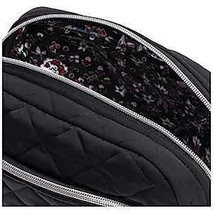Vera Bradley Women's Performance Twill Large Cosmetic Makeup Organizer Bag, True Black, One Size
