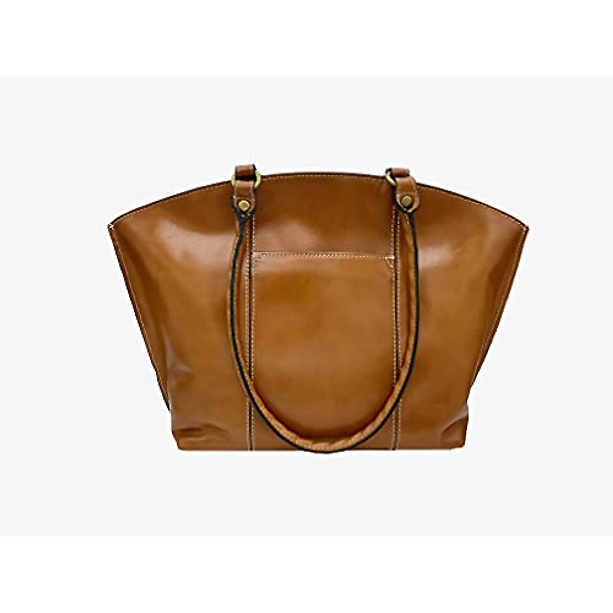 Patricia Nash Leather Michel Dome Zip Top Tote Bag Purse Shopper in Tan