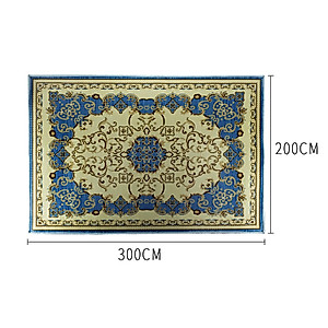QUMOX 9'10"x6'6" European Palace Vintage Area Rug, Machine Washable, Non-Slip, Perfect for Living Room and Bedroom