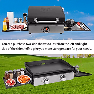 ClimbFun Griddle Side Shelf for Blackstone 17/22/ 28 Inch Griddle, Blackstone Griddle Accessories, Griddle Caddy， Grill Side Shelf