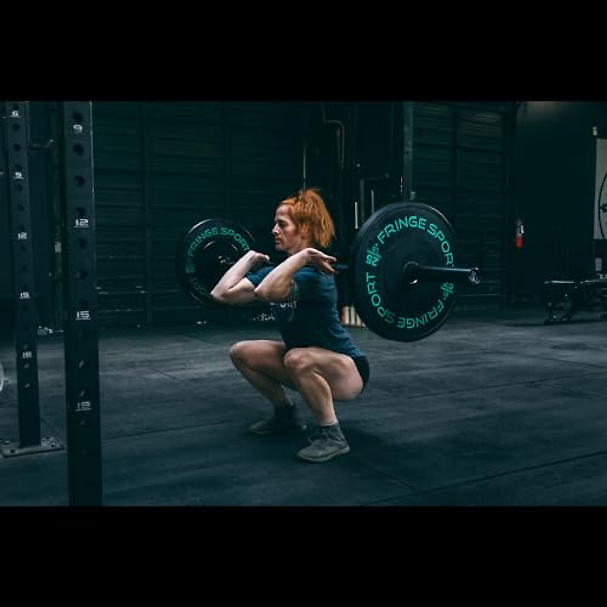 Fringe Sport Bumper Plates for Weightlifting and Strength Training - Rubber Weight Plates with Dead Bounce, Home Gym Equipment and Fitness Rally - Olympic Plates Ideal for Powerlifting - Pair and Set (Contrast-25lb-Green-Pair)