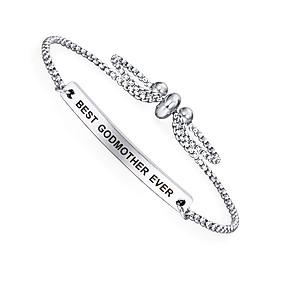 SOUSYOKYO Best Godmother Ever Gifts, Godmother Jewelry from Godson Goddaughter, Easter Day Bracelet for Godmother from Godchild