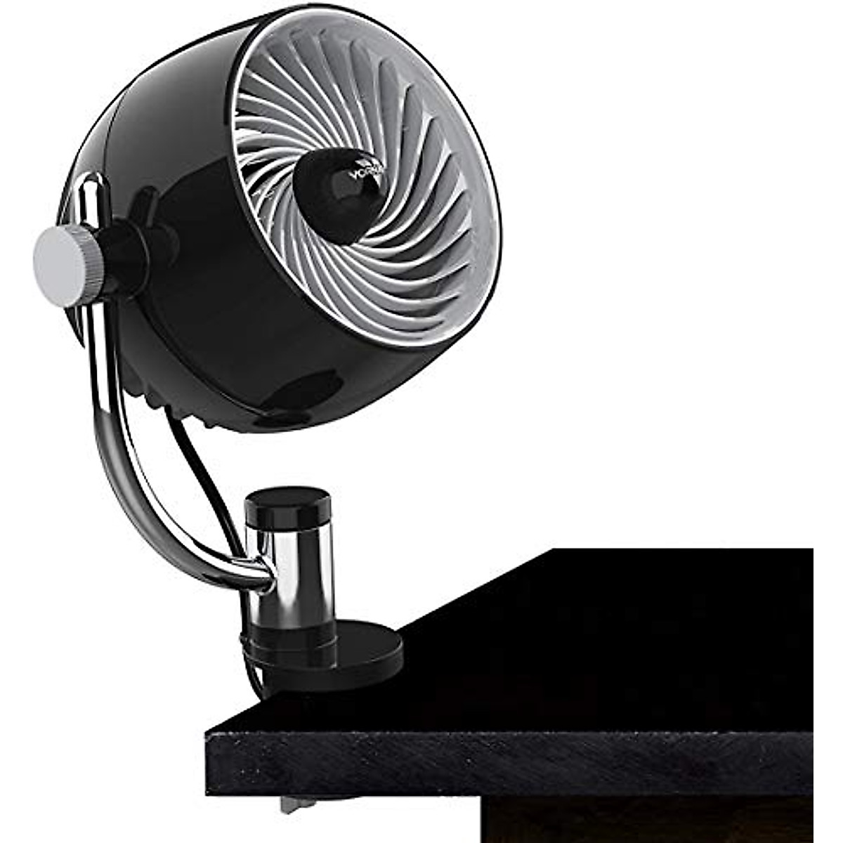 Vornado Pivot3C Compact Air Circulator Clip On Fan with Multi-Surface Mount, Black