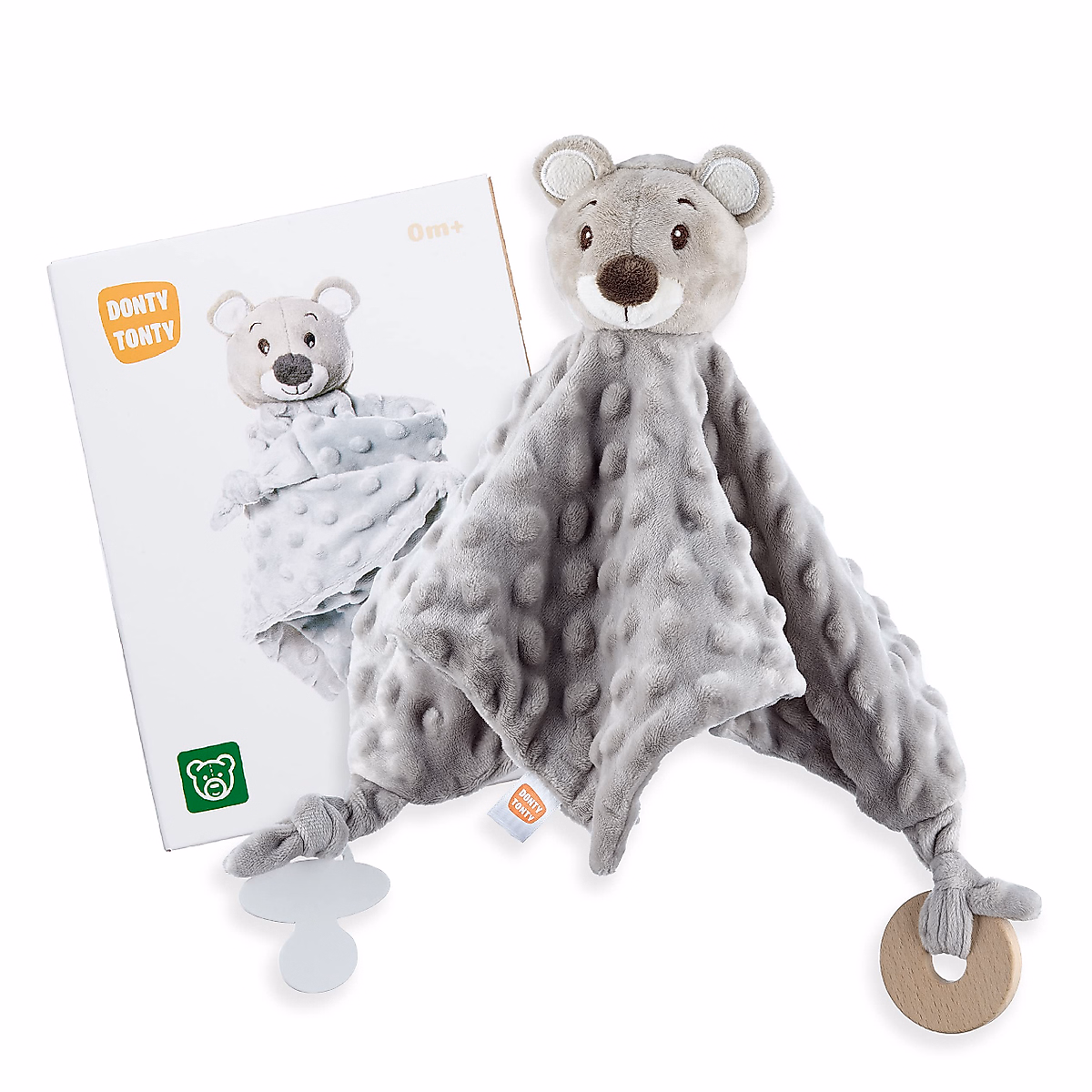 Donty-Tonty Baby Blanket with Stuffed Animals Easter Baby Gift -Security Snuggle Blanket Lovie Soft Lovey Plush Toy for Babies, Infant, Newborn, Toddler, Baby for Girls and Boys