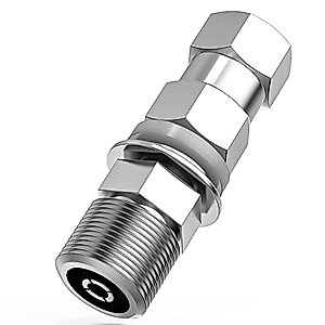Heavy Duty CB Antenna Stud Mount Adapter Copper Nickel Plated with SO-239 Connector for Mounting 3/8 x 24 Threads CB HAM Radio Antennas
