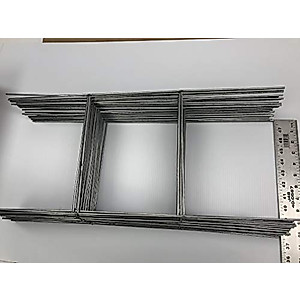 Durable Yard Signs Stake Pack of 100 Metal Stake Double H-Frame 10 inch x 24 inch x 9 Gauge Galvanized Wire Stake Signs Holder, fit 4mm or 5mm Corrugated SignsF