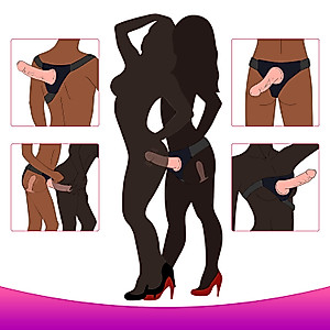 Harness Strap-On Vibration Realistic Dildos with 10 Strong Modes 2 Dildos Silicone Anal G-spot Stimulation Adjustable Strapless Sex Toys for Female Couple Lesbian | Remote Control