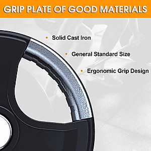 Balelinko 2-Inch Olympic Grip Plate Iron Weight Plate for Strength Training, Weightlifting and Crossfit, 35LB, Single