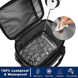 Deosk Lunch Box for Men/Women,Insulated Lunch Bag Cooler Bag,Leak-Proof Large Beach Cooler Adult Lunch Box for Work/Picnic/Travel(M-charcoal)