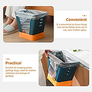 CUBTOL Bag Storage Bin, Trash Holder Hook Cupboard Bedroom with Bathroom Bag Sink Office Blue Door Rack Under Kitchen Removable Gare Yellow - Hanging Compost for Garage Bin Plastic