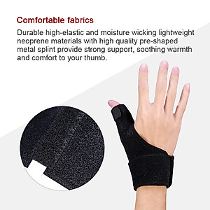 Thumb Spica Splint- Thumb Brace for Arthritis or Soft Tissue Injuries, Lightweight and Breathable, Stabilizing and not Restrictive, Fits Both Hands Stabilizing Thumb Brace