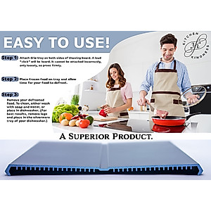 Improved Defrost Tray | Meat Thawing Board | Meat Defrosting Tray | Food Defrosting Board Aluminum Thawing Tray | Thaw Tray to Help Thaw Meat Fast