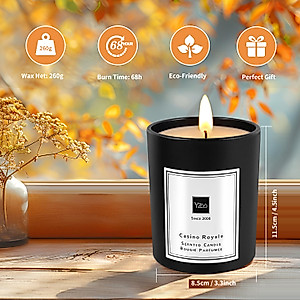 Candles for Men Scented Candles,Luxury Scented Candles Set for Home Him,Mens Candles Gifts for Men Scented Candle Black Candle,Natural Soy Wax Candles 68 Hours Long Burn 9 oz Candle Gift for Women Men