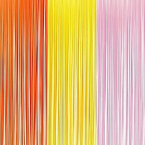Juexica 3 Pack Groovy Foil Fringe Curtain Groovy Photo Booth Foil Curtain Backdrop Boho Party Decorations Groovy Party Decorations (3.2 x 6.6 ft),Orange, Yellow, Pink