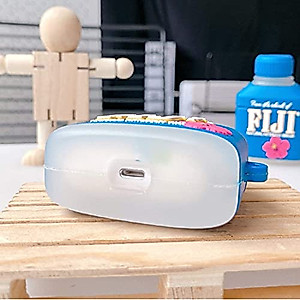 JoySolar for Airpod 1&2 Case, Cute Cartoon 3D Soft Silicone Air Pods Funny Cover, Kawaii Fun Cool Keychain Design Shell, Drink Fashion Stylish Girls Kids Teen Women Cases for Airpods(Flower)