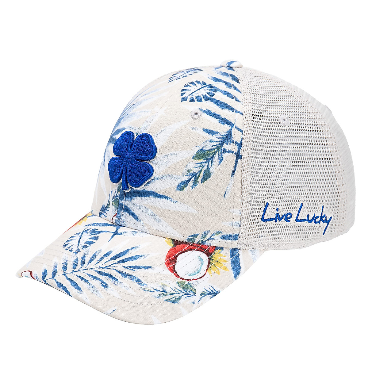 Black Clover Island Luck Hat - Tropical A 11 - Royal/Stone Mesh - Adjustable