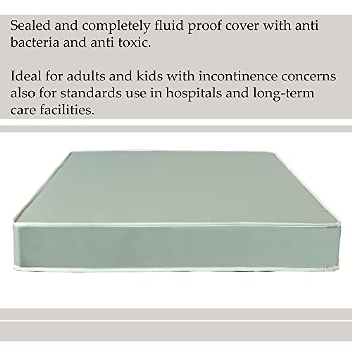 Treaton, 10-Inch Medium Firm Double Sided Tight top Foam Rolled Vinyl Mattress, 80" X 33"