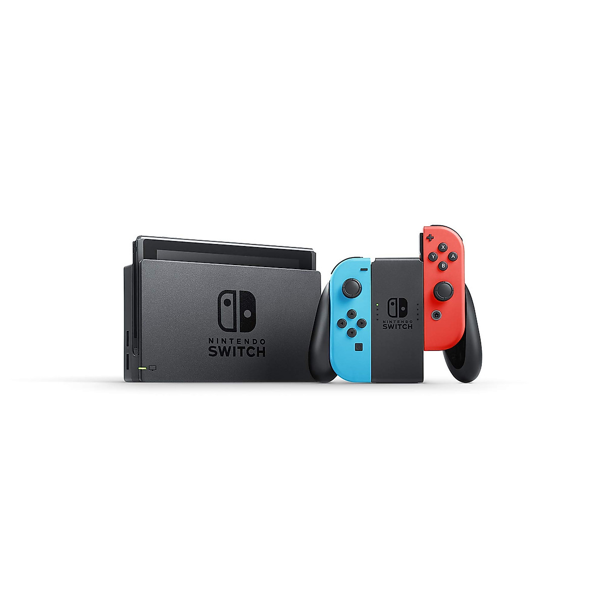 Nintendo Switch with Neon Blue and Neon Red Joy-Con, Mario Kart 8 Deluxe (Full Game Download), 3 Month Nintendo Switch Online Individual Membership, KKE 128GB MicroSD Card Holiday Bundle (Renewed)