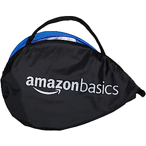 Amazon Basics Pop-Up Soccer Goal Net Set with Carrying Case - 2.5 Feet, Blue