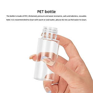 7 Piece Set 50ml Empty Plastic Travel Bottles Containers, Plastic Bottle Squeezed Transparent Sub Bottle Makeup Split Refillable Travel Size Bottles, Carry-On Set for Women/Men (Pink, One Size)