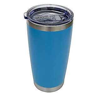 Wotermly Travel Coffee Mugs with Lid, Blue Insulated Coffee Mugs, Reusable Temperature Control Coffee Cups Tumblers, 20oz Stainless Steel Double Wall Vacuum Coffee Travel Mug, 1 Blue