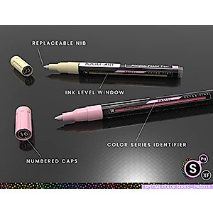 TOOLI-ART Acrylic Paint Markers Paint Pens Special Colors Set For Rock Painting, Canvas, Fabric, Glass, Mugs, Wood, Ceramics, Plastic, Multi-Surface. Non Toxic, Water-based (PASTEL)