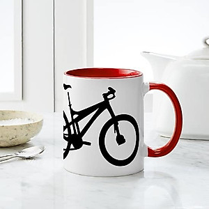 CafePress Black Mountain Bike Bicycle Mug Ceramic Coffee Mug, Tea Cup 11 oz
