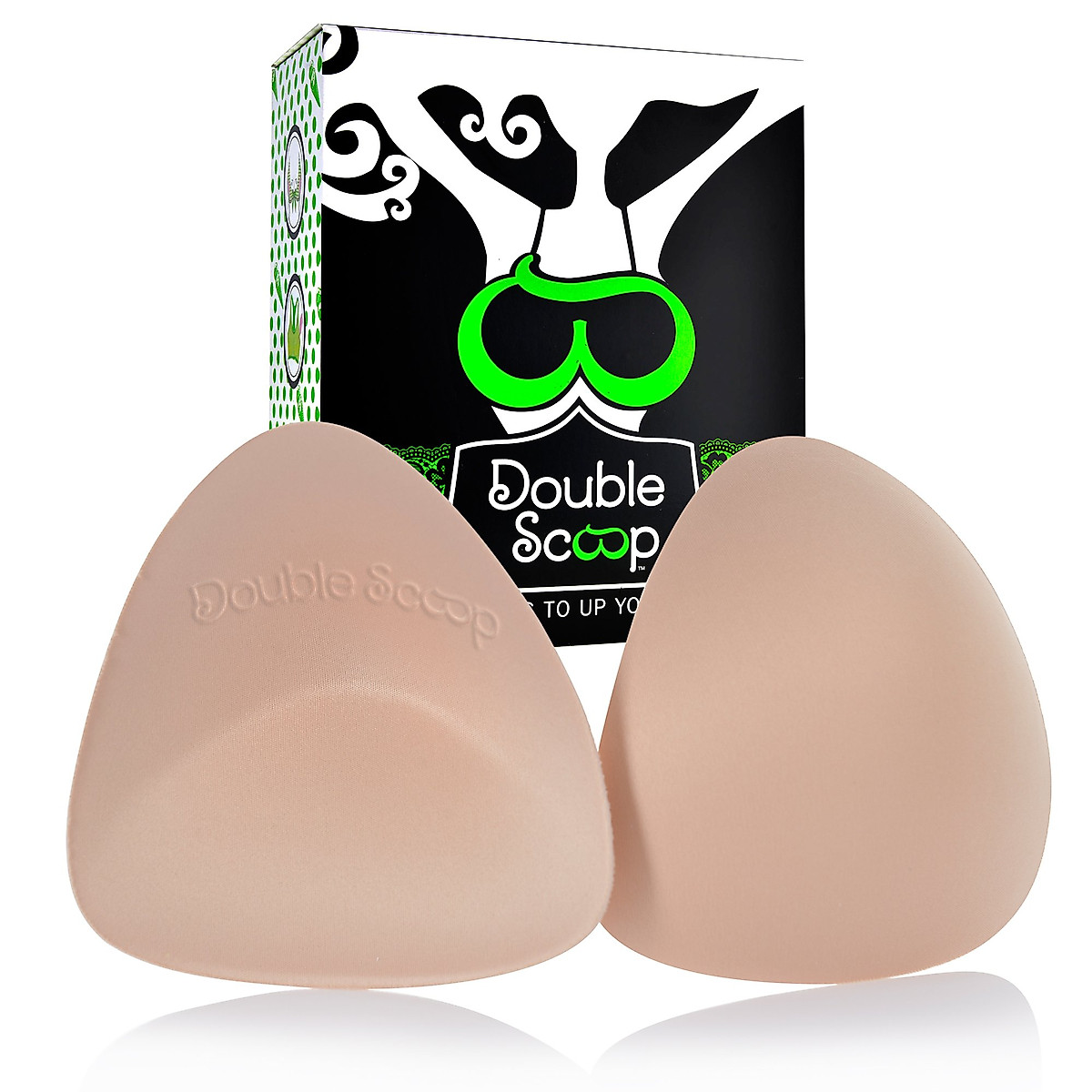 Double Scoop Women's Triangle Push Up Shaper for Bra & Swim, B/C Cup, Sweet Peaches