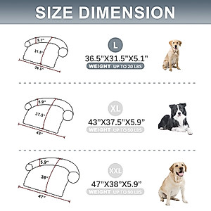 Tinaco Luxurious Calming Bed Mats, Washable Removable Couch Cover, Plush Long Fur Mat for Pets, Waterproof Lining, Perfect for Small, Medium and Large Dogs and Cats (Gradient Gray, L)