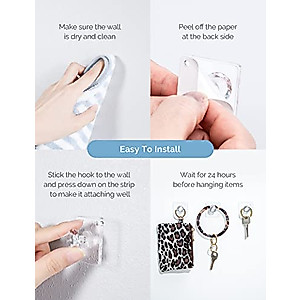 Zreal Wall Hooks for Hanging Adhesive Hooks 12-Pack, Acrylic Diamond Hooks Wall Hangers, Decorative Hooks Clear Jewelry Hooks