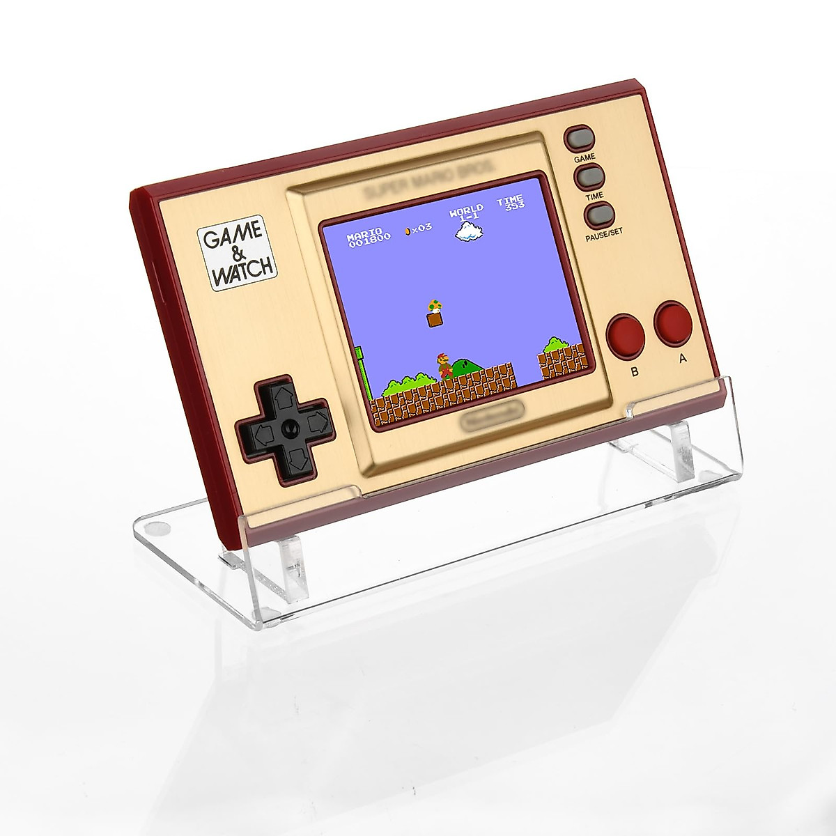 CaSZLUTION Clear Acrylic Stand Compatible with Nintendo New Game & Watch Handheld Portable Game Console Holder Display Stand