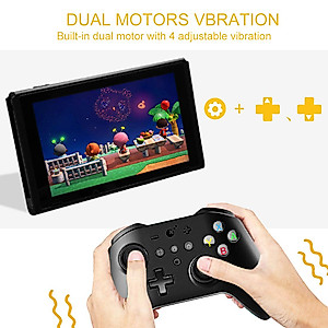 Guli kit Kingkong 2 Bluetooth Controller with Hall Effect Sensing Joystick for Switch OLED/PC/Android/Steam, No Stick Drift, No Deadzone, 6-Axis Sensing, Vibration, Turbo Function (Black)