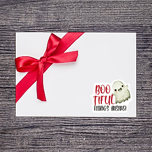 Wailozco 200 PCS Beautiful Things Inside Stickers,Funny Small Business Envelopes Stickers for Business Packages/Handmade Goods/Bags,Halloween Theme Small Shop Business Stickers for Envelopes Seals