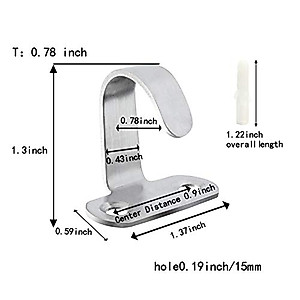 Hanging Hooks Ceiling6Pack,Stainless Steel 304 Hooks Heavy Duty ,Hooks Mounted for Hanging Coats,Towels