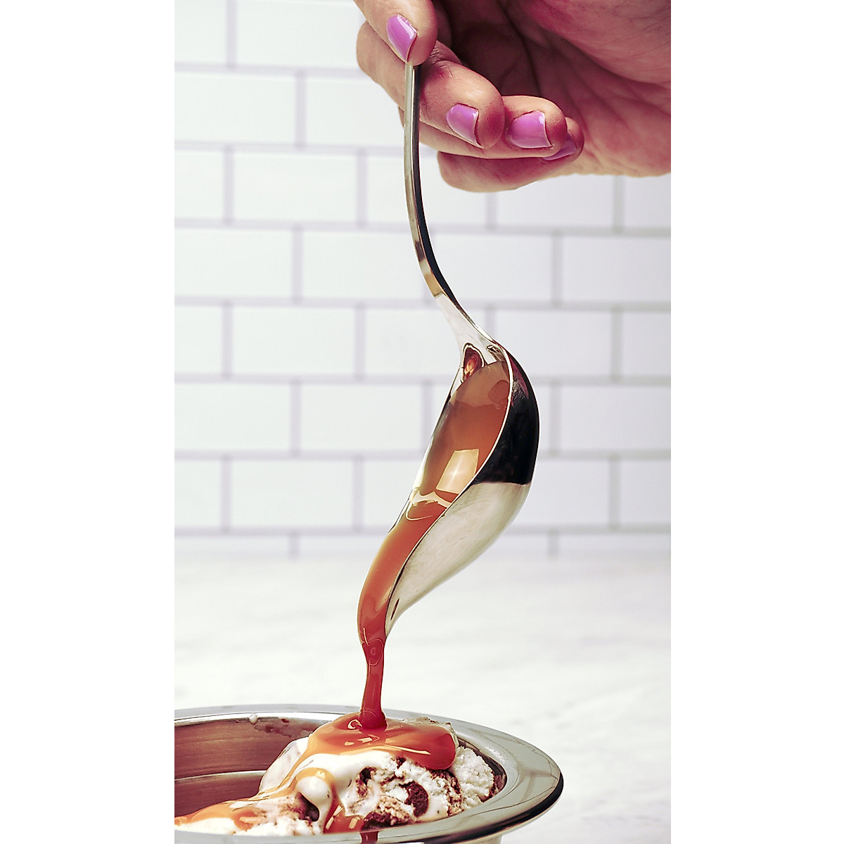 RSVP International Endurance Culinary Sauce Spoon, Mini Ladle with Gravy Pour Spout, Dishwasher Safe, 18/8 Stainless Steel, 9x1.75x2"