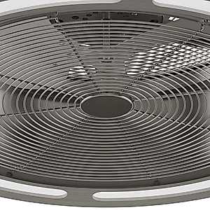 Hunter Tunley Indoor Ceiling Fan with LED Light and Wall Control, 12", Brushed Nickel