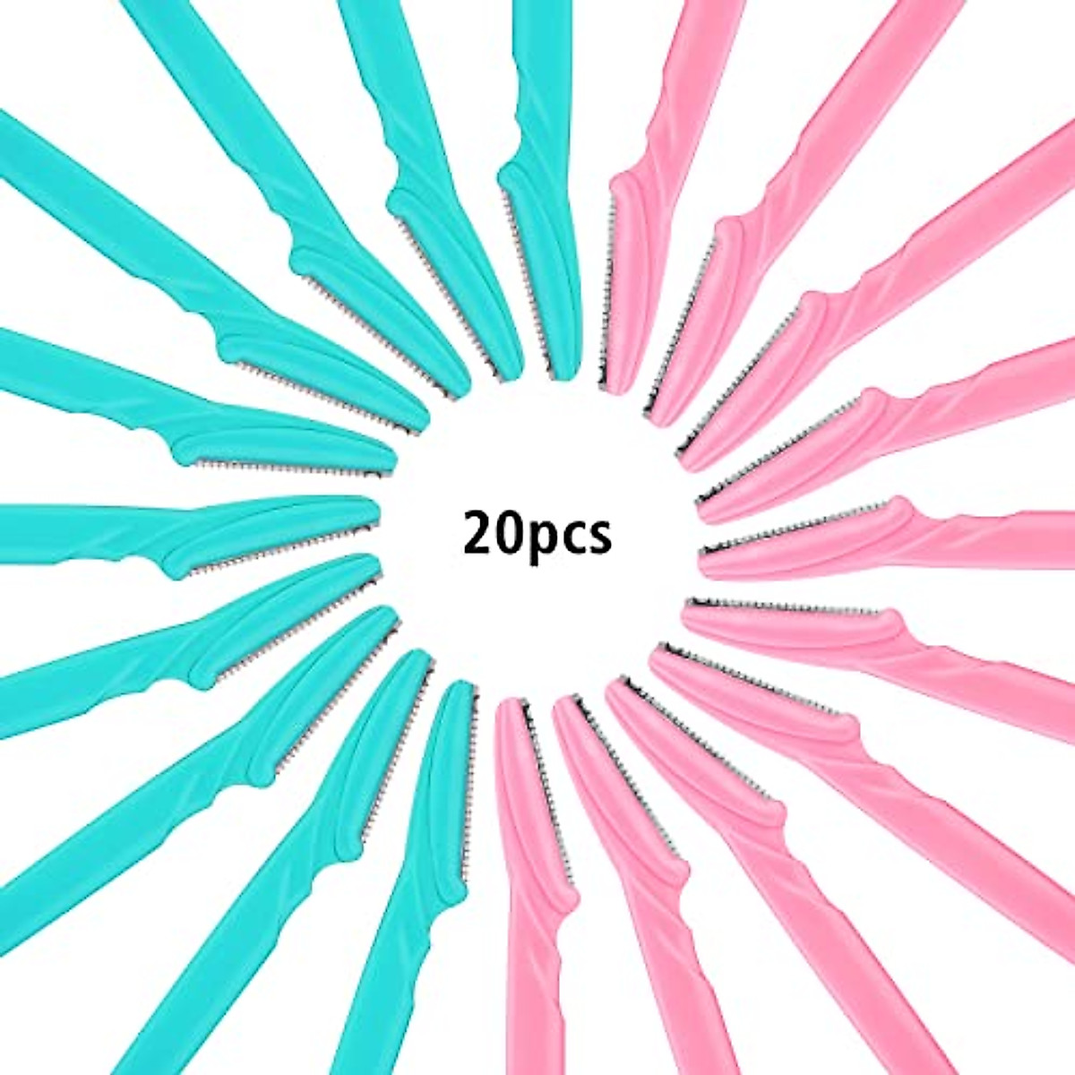 NEBURORA 20 Pcs Eyebrow Razor Trimmers for Women and Men Face Hair Removers, Portable Size