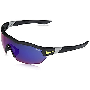 Nike Show X3 Elite L Rectangular Sunglasses, Matte Black, 61/15/130