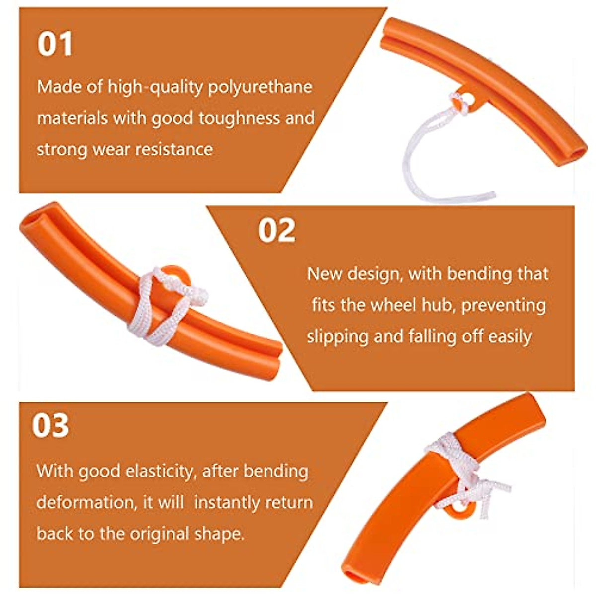 Car Tire Changing Rim Protector, 5 Pcs Wheel Changing Rim Savers, 15cm Auto Tire Changer Guard Edge Saver Tool, Fixing Tyre Rim Protective Cover for Motorcycle, SUV Orange