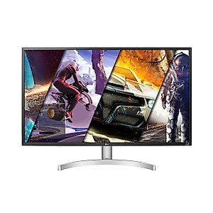 LG 32UL500-W 32 Inch UHD (3840 x 2160) VA Display with AMD FreeSync, DCI-P3 95% Color Gamut and HDR 10 Compatibility, Silver/White (Renewed)