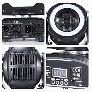 Mini Moving Head DJ Light LED 60W Beam Moving with Halo Effect RGBW 4in1 Dj Light Beam Moving Heads Lights Super Bright Led Dj Spot Light DMX Control