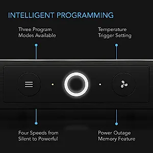 AC Infinity AIRCOM S9, Quiet Cooling Fan System 17" Top-Exhaust for Receivers, Amps, DVR, AV Cabinet Components