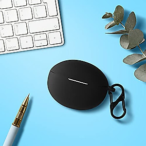 kwmobile Case Compatible with Huawei Freebuds 5i Case - Silicone Cover Holder for Earbuds - Black