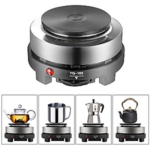 Watris Veiyi Small Electric Hot Plate, 500W Mini Hot Plate Electric Stove, Portable Electric Burner for Office Home Kitchen (US Plug 110V)