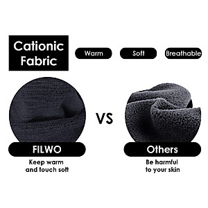 UHEREBUY Winter Thermal Neck Warmer/Neck Gaiter Face Scarf/Face Cover Winter Ski Mask - Cold Weather Balaclava (Grey+Dark Blue)