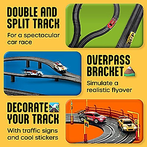 Atlasonix Slot Car Race Track Sets - Slot Cars, Race Tracks & Accessories Electric Race Car Track, Dual Electric Race Track, Electric Race Car Track Set for Girls & Boys Age 8-12, 1:43 Scale