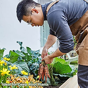 AMERLIFE 15 Inch Deep Wooden Raised Garden Planter 8x4FT Extra Large Raised Garden Bed Planter Box Garden Planters for Deep-Rooted Plants Outdoors Patio Backyard