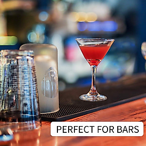 Bar Mat for Cocktail and Coffee Bar 12" x 18" Rubber Bar Service Spill Mat for Cocktail Bartender Coffee Bar or Countertop Mats Glass Drying Mat (Black Border - 12 x 18)