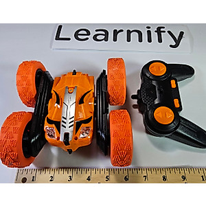 Double Sided 4WD 2.4 Ghz Remote Control RC Stunt Car Orange