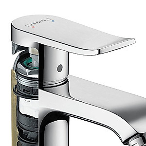 hansgrohe Metris Modern Upgrade Easy Install 1-Handle 1 6-inch Tall Bathroom Sink Faucet in Chrome, 31088001
